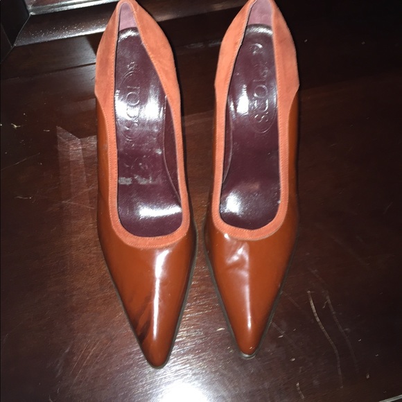 Tod's | Shoes | Tods Burnt Orange Stilettos | Poshmark